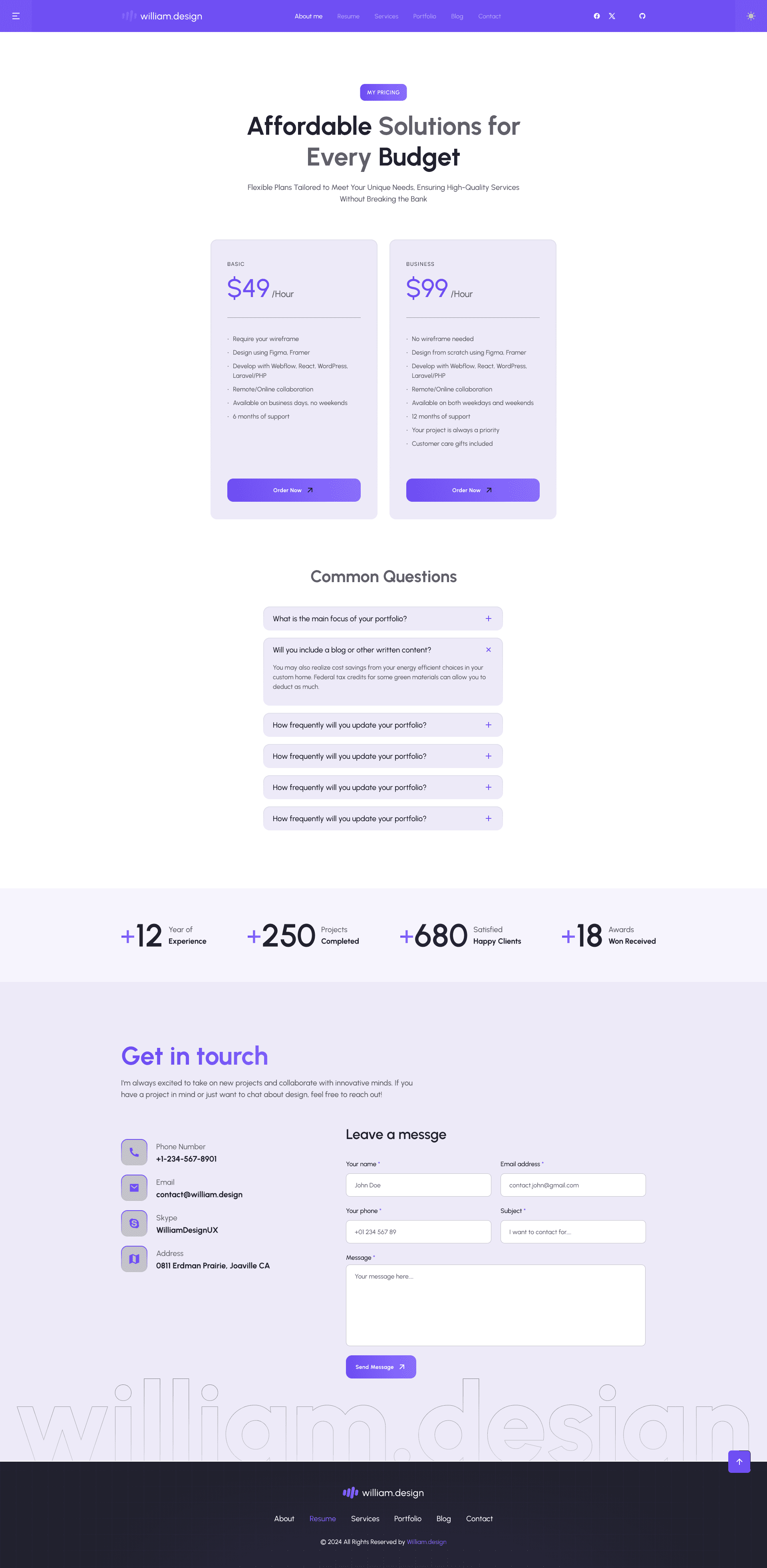Zelio - Personal Portfolio Figma Template by alithemes | ThemeForest