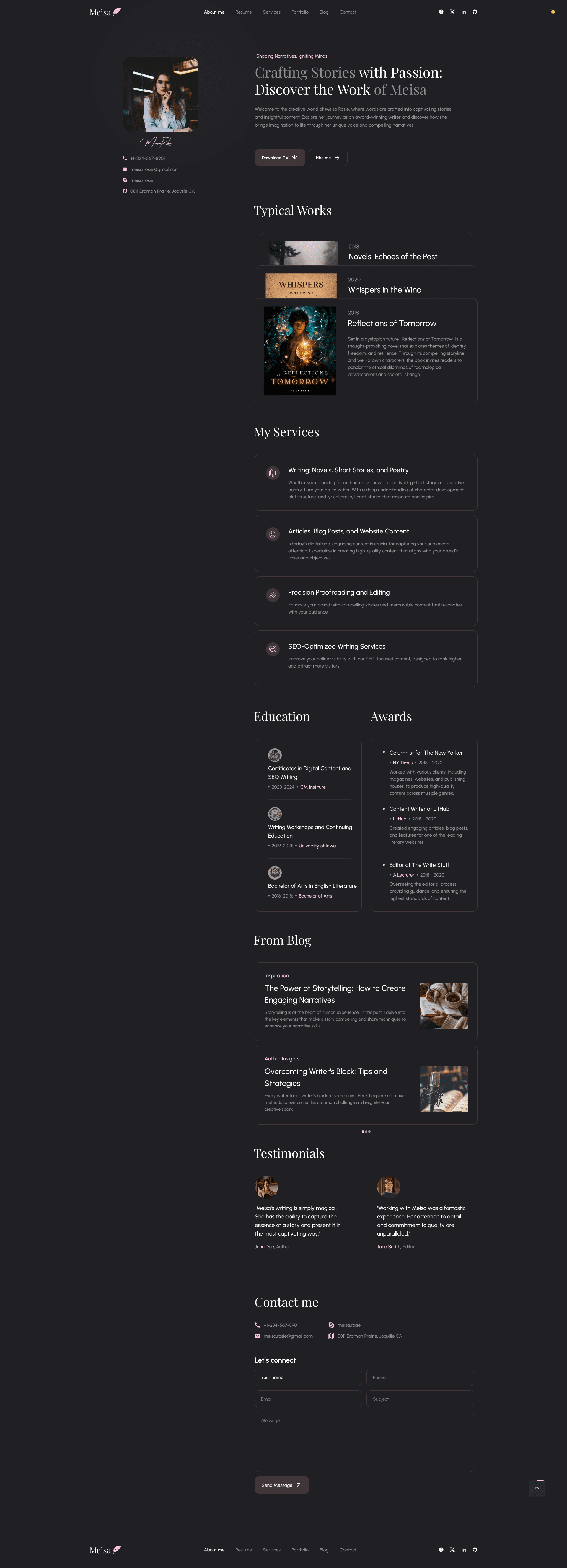 Zelio - Personal Portfolio Figma Template by alithemes | ThemeForest
