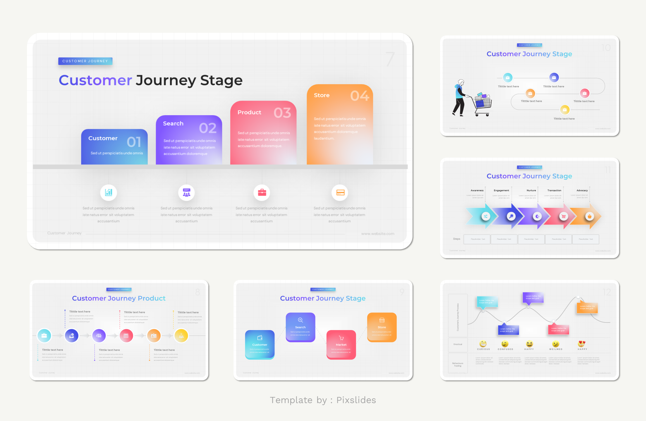 Customer Journey Keynote Presentation Template, Presentation Templates