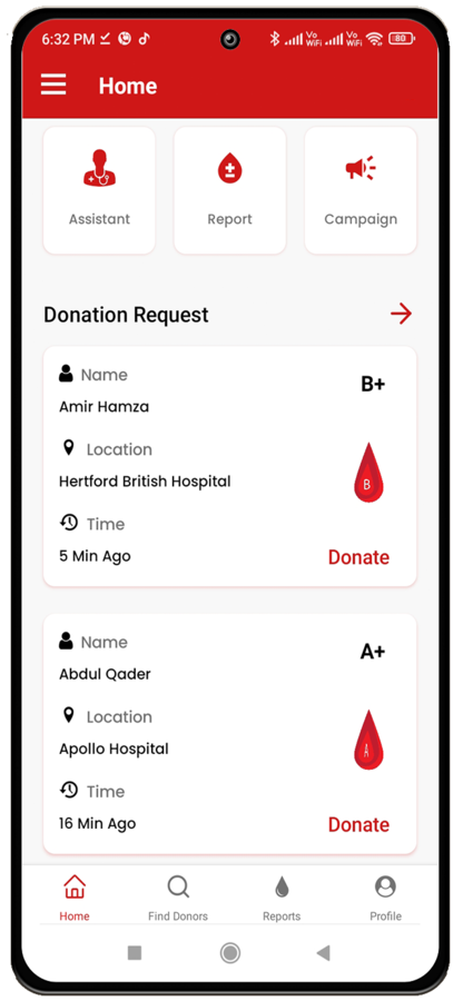 DonorConnect -Blood Donation | Find Blood Donor | Patient & Donor Connector iOS/Android App ...