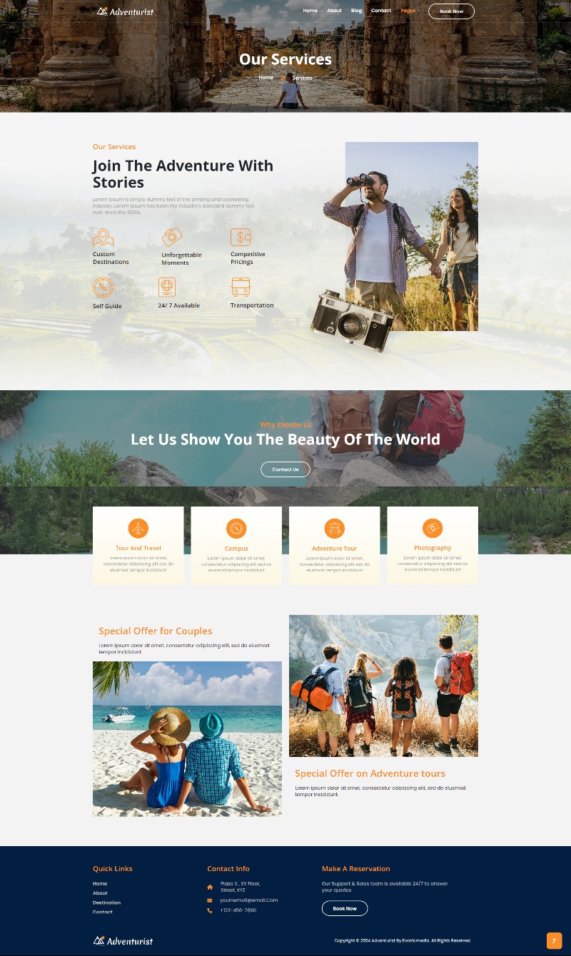 Adventurist - ASP.NET Core & MVC Travel & Tourism Agency Template by ...