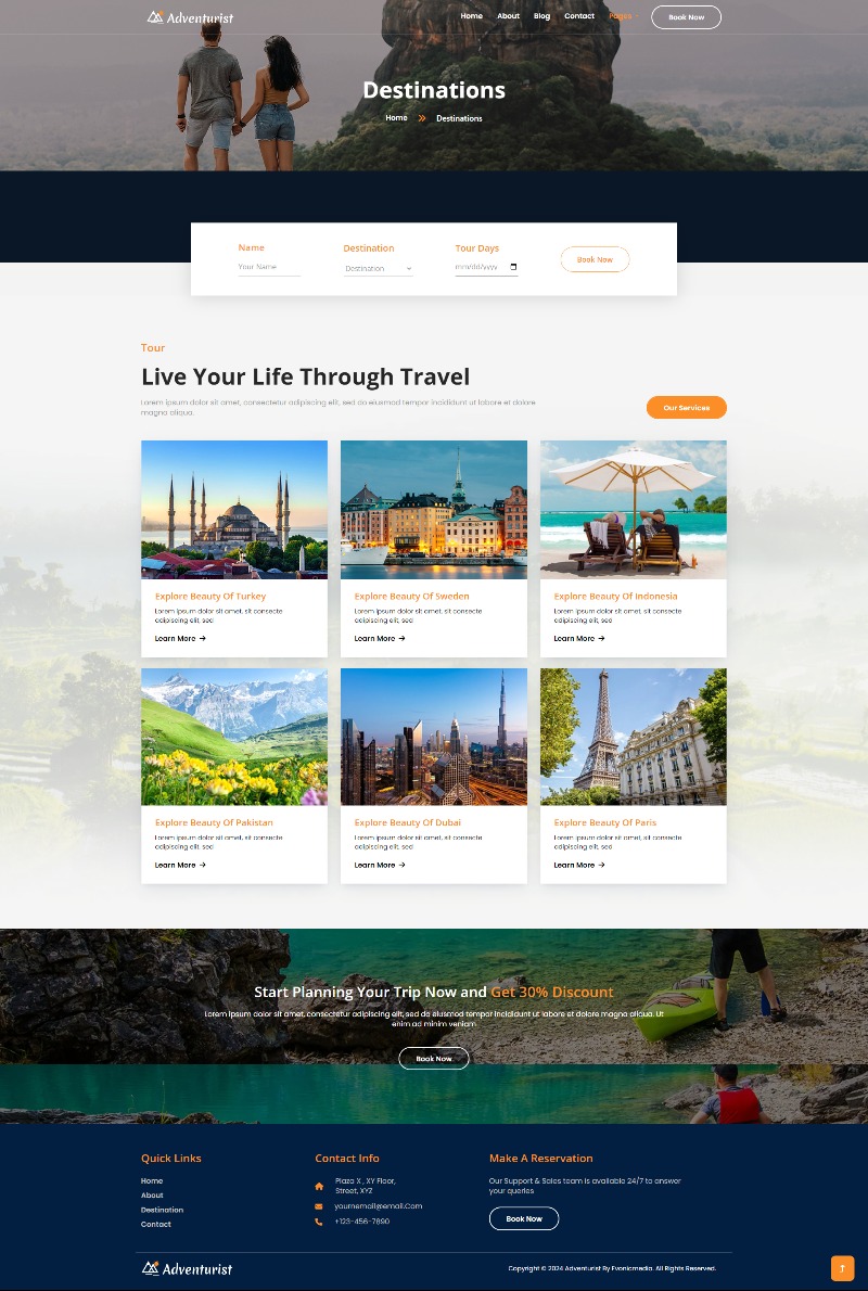 Adventurist - ASP.NET Core & MVC Travel & Tourism Agency Template by ...