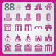 88 AI and PSD Building Icons, Icons | GraphicRiver