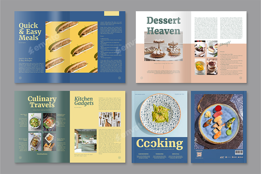 Food & Cooking Magazine Brochure Template, Print Templates | GraphicRiver