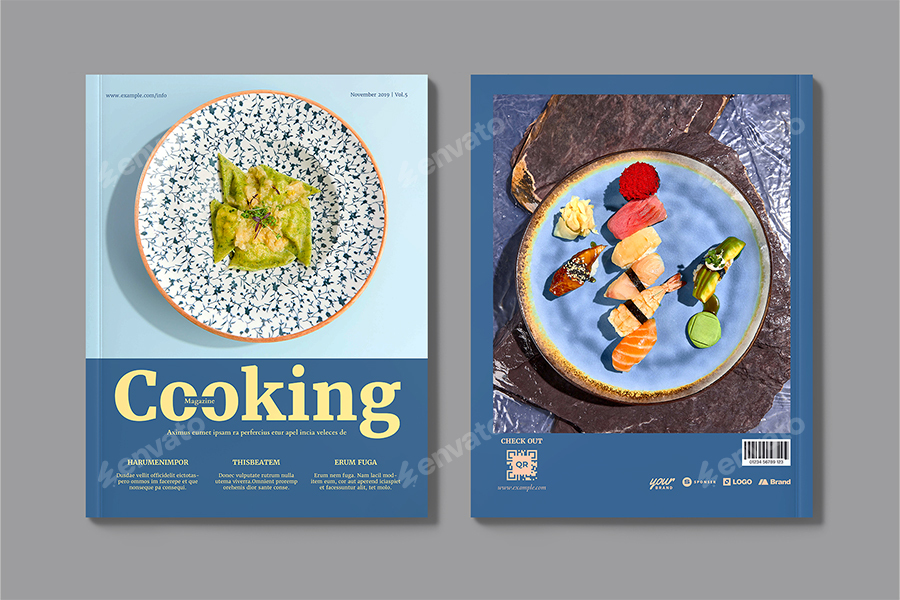 Food & Cooking Magazine Brochure Template, Print Templates | GraphicRiver