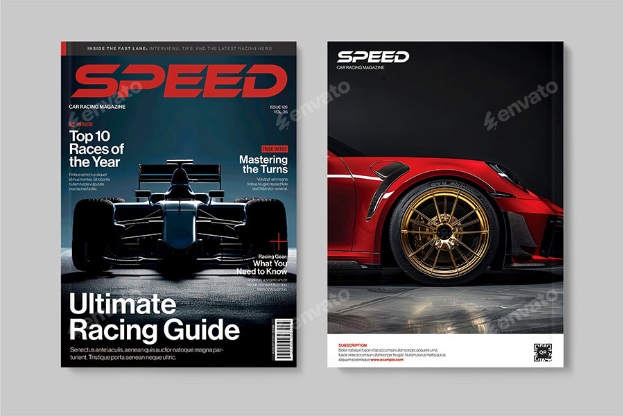 Car Racing Magazine Template, Print Templates | GraphicRiver