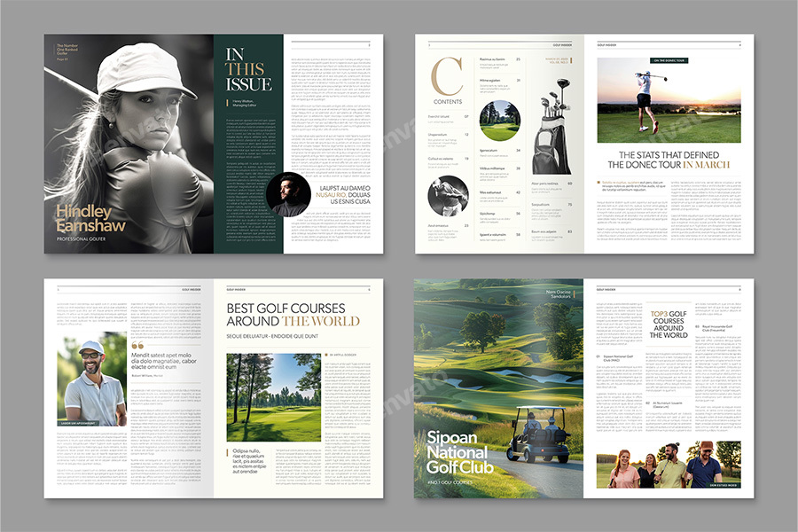 Golf Magazine Template, Print Templates | GraphicRiver
