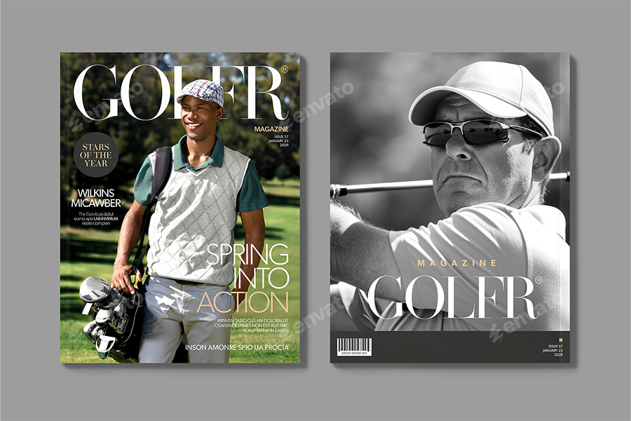 Golf Magazine Template, Print Templates | GraphicRiver