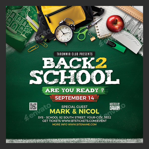 Back To School Flyer, Print Templates | GraphicRiver