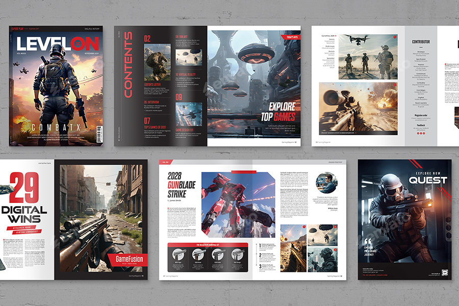 Gamer Magazine Template, Print Templates | GraphicRiver