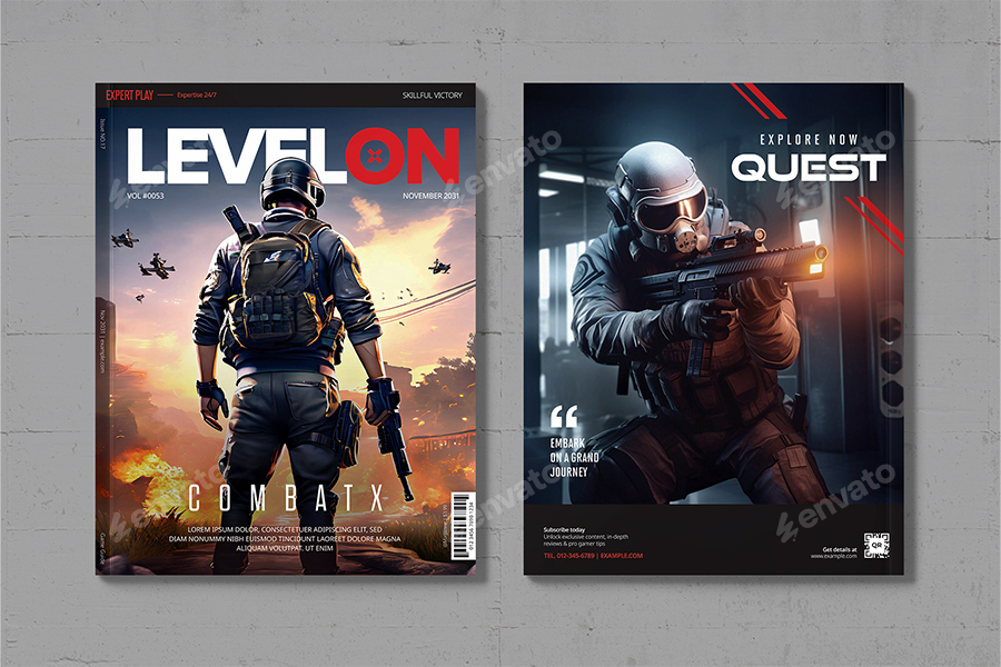 Gamer Magazine Template, Print Templates | GraphicRiver