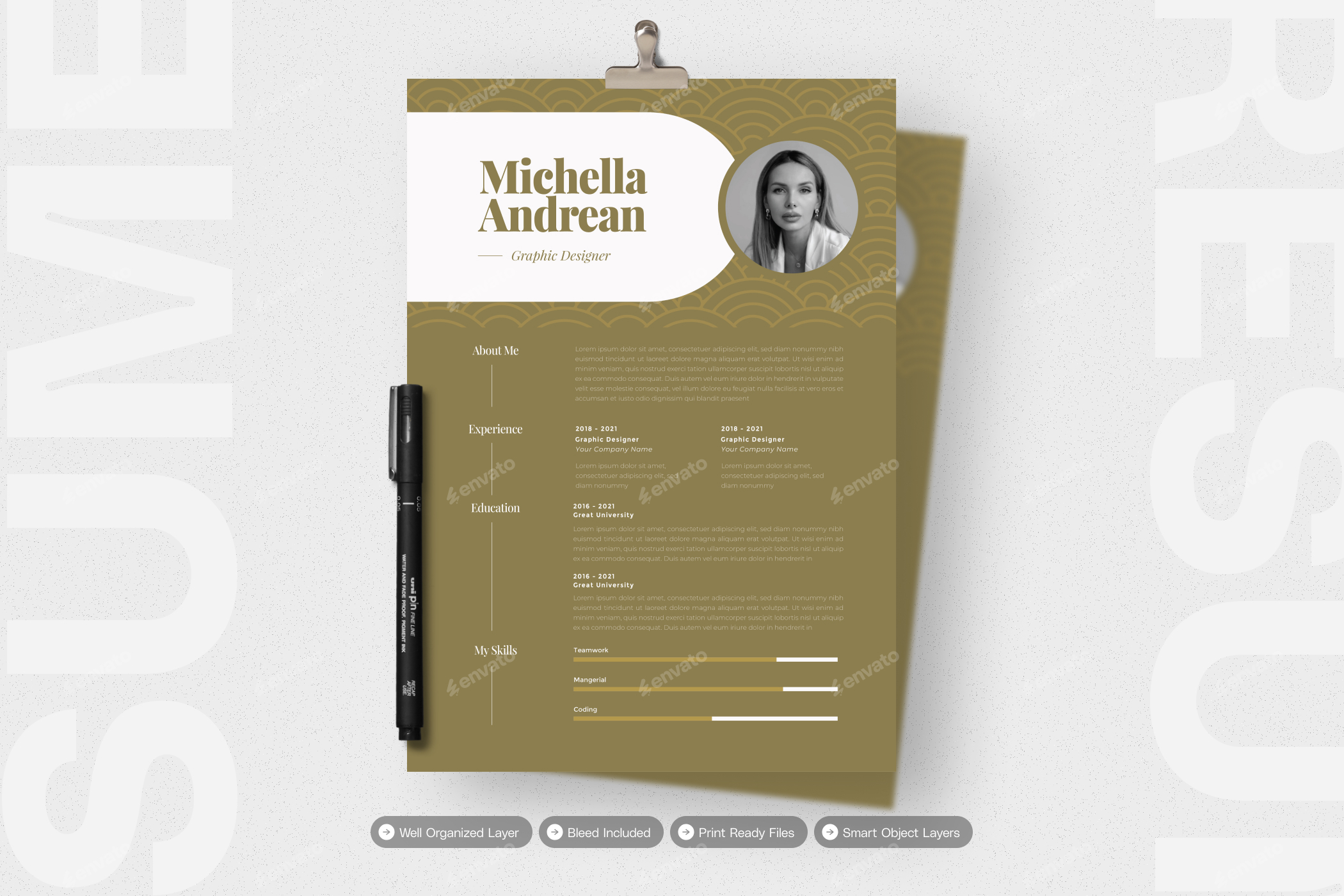 Classic Woman - Resume, Print Templates | GraphicRiver