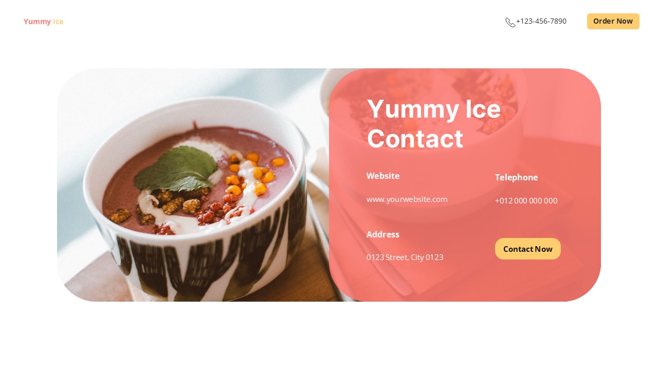 Yummy Ice - Ice Cream Google Slide Templates, Presentation Templates