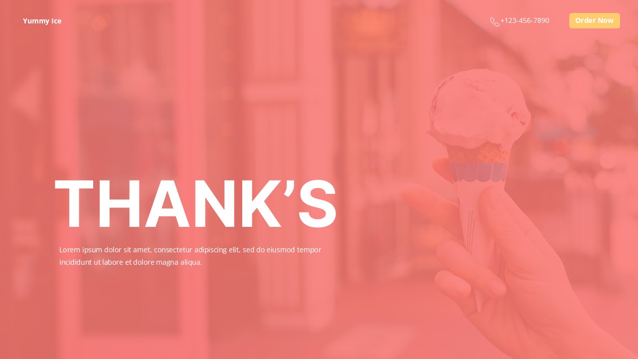 Yummy Ice - Ice Cream Google Slide Templates, Presentation Templates