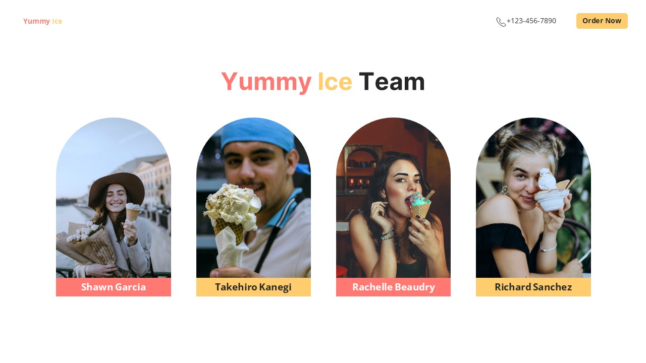 Yummy Ice - Ice Cream Google Slide Templates, Presentation Templates