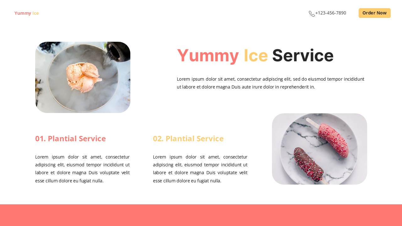 Yummy Ice - Ice Cream Google Slide Templates, Presentation Templates