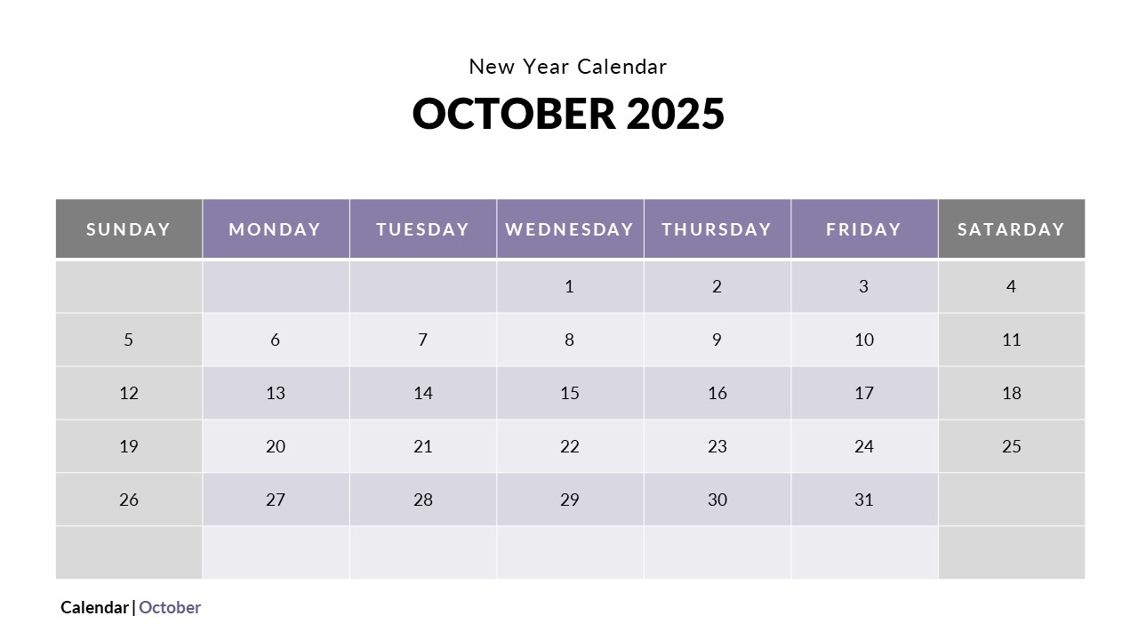 2025 and 2026 Calendar PowerPoint Design Template, Presentation Templates