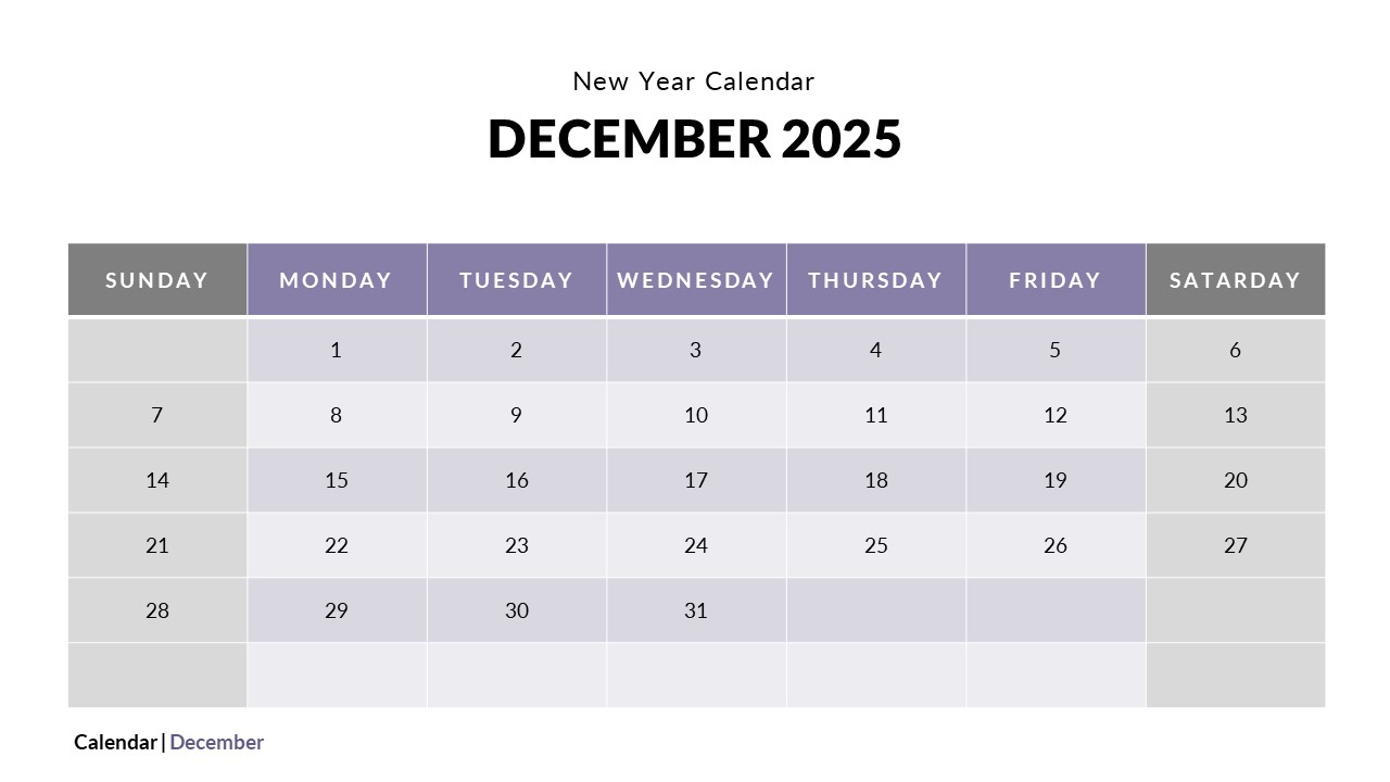 2025 and 2026 Calendar PowerPoint Design Template, Presentation Templates