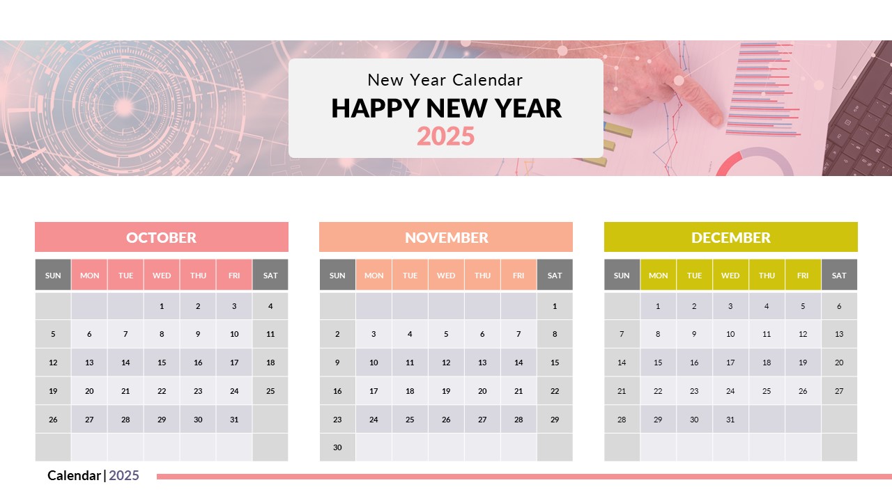 2025 and 2026 Calendar PowerPoint Design Template, Presentation Templates