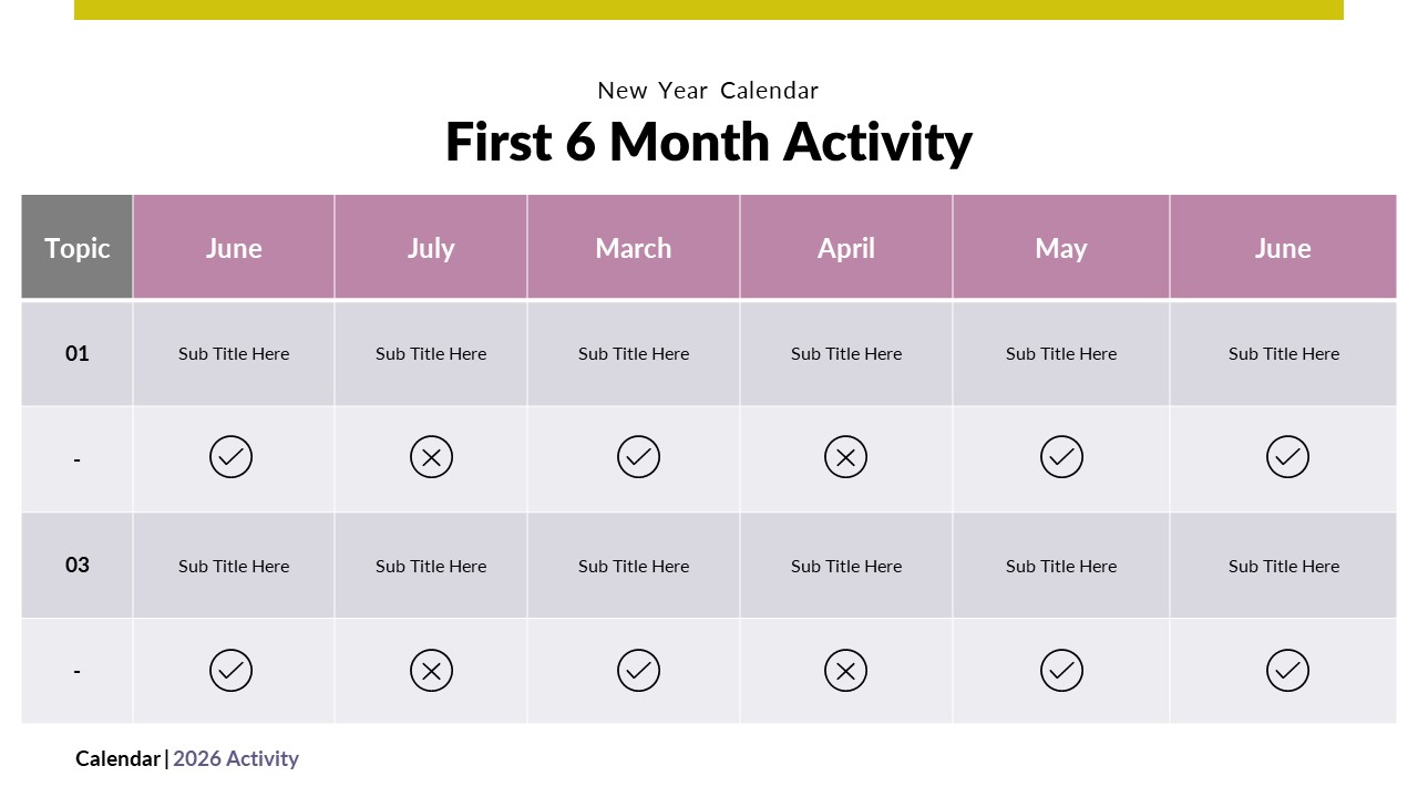 2025 and 2026 Calendar PowerPoint Design Template, Presentation Templates