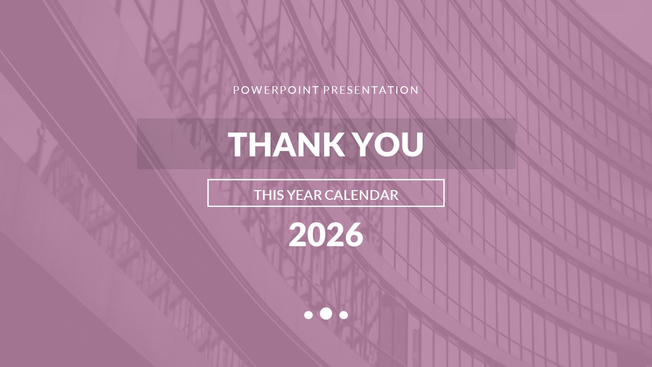 2025 and 2026 Calendar PowerPoint Design Template, Presentation Templates