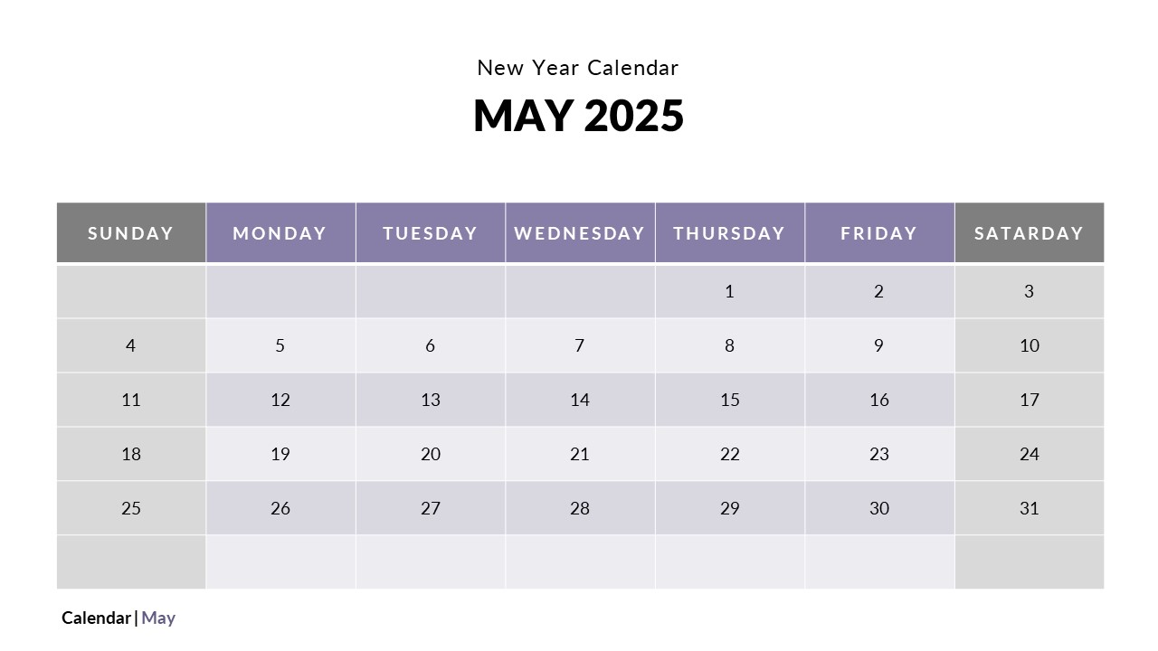 2025 and 2026 Calendar PowerPoint Design Template, Presentation Templates