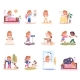 Kid Daily Routine, Vectors | GraphicRiver