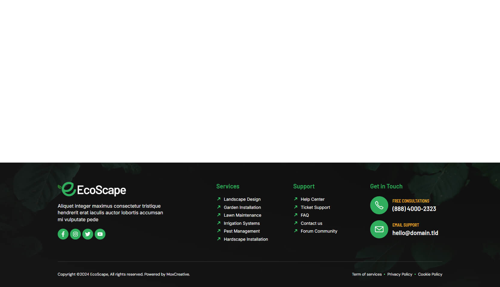 EcoScape - Gardening & Landscape Elementor Pro Template Kit by moxcreative