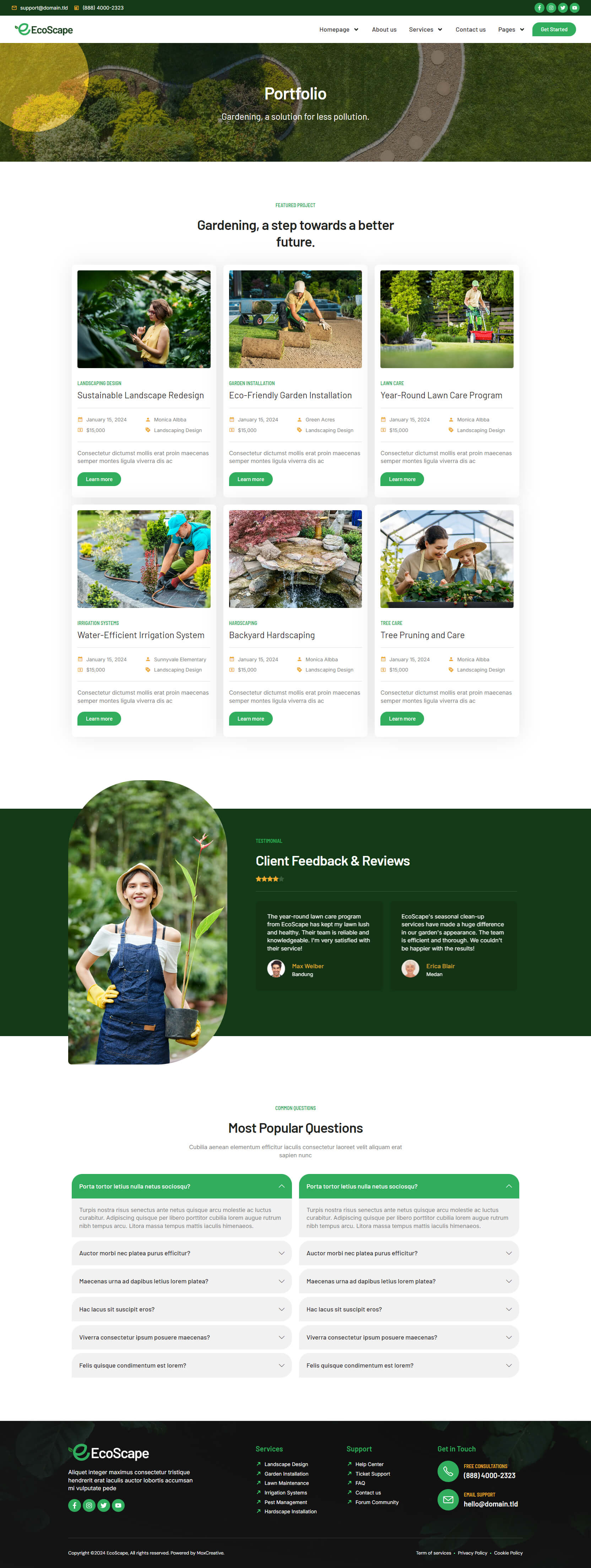 EcoScape - Gardening & Landscape Elementor Pro Template Kit by moxcreative