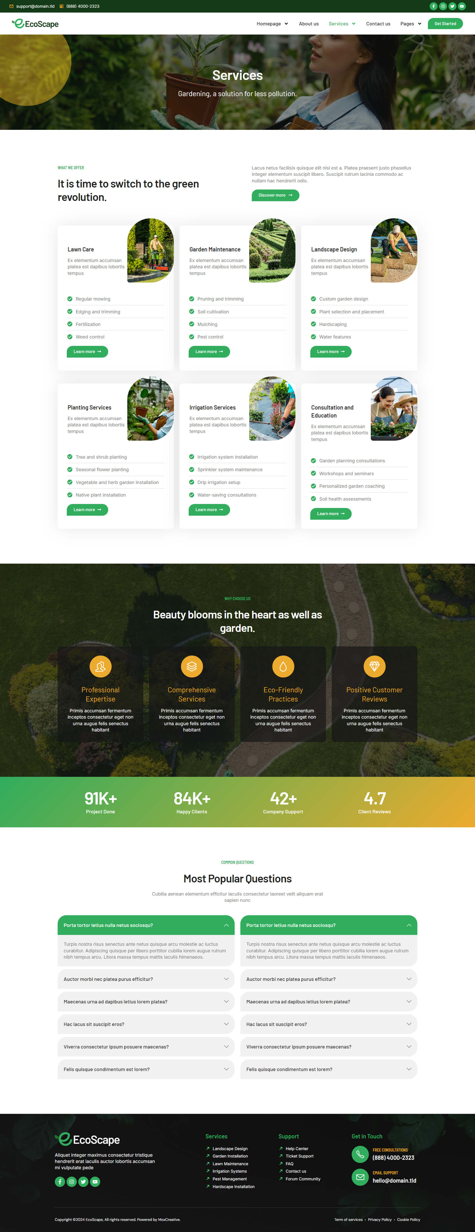 EcoScape - Gardening & Landscape Elementor Pro Template Kit by moxcreative