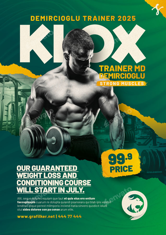 Fitness Trainer Flyer Bundle Templates, Print Templates | GraphicRiver