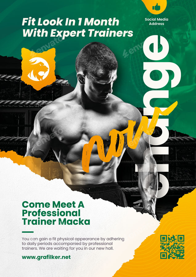 Fitness Trainer Flyer Bundle Templates, Print Templates | GraphicRiver