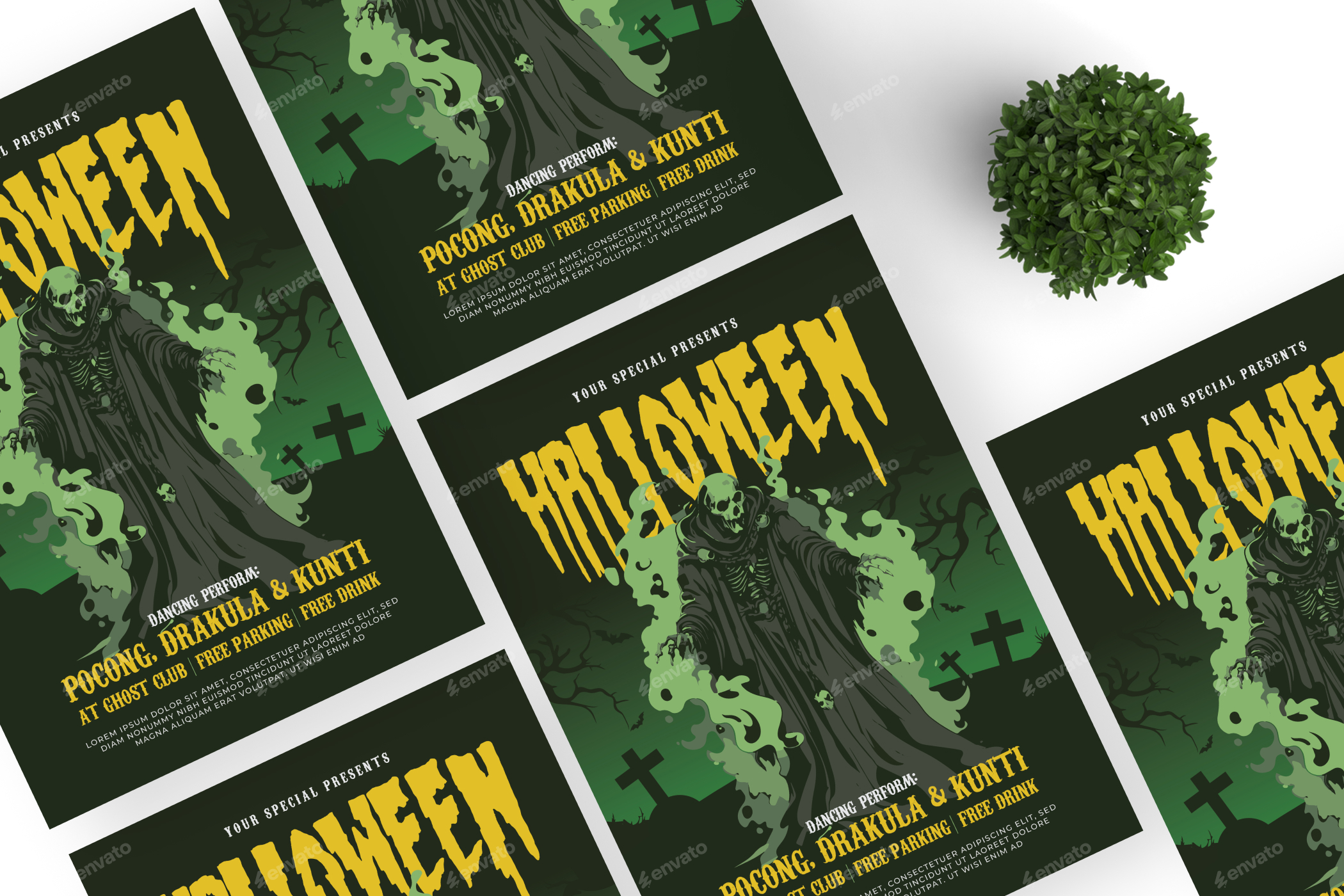 Halloween Ghost - Flyer Set, Print Templates | GraphicRiver