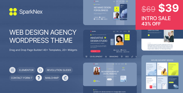 Sparknex - Creative Web Design Agency WordPress Theme by StylusThemes