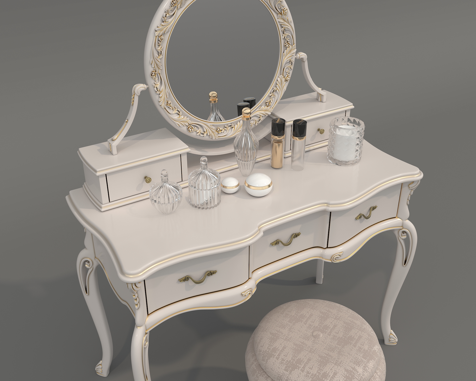 Classic European style Dressing Table 23 by nhattuankts | 3DOcean