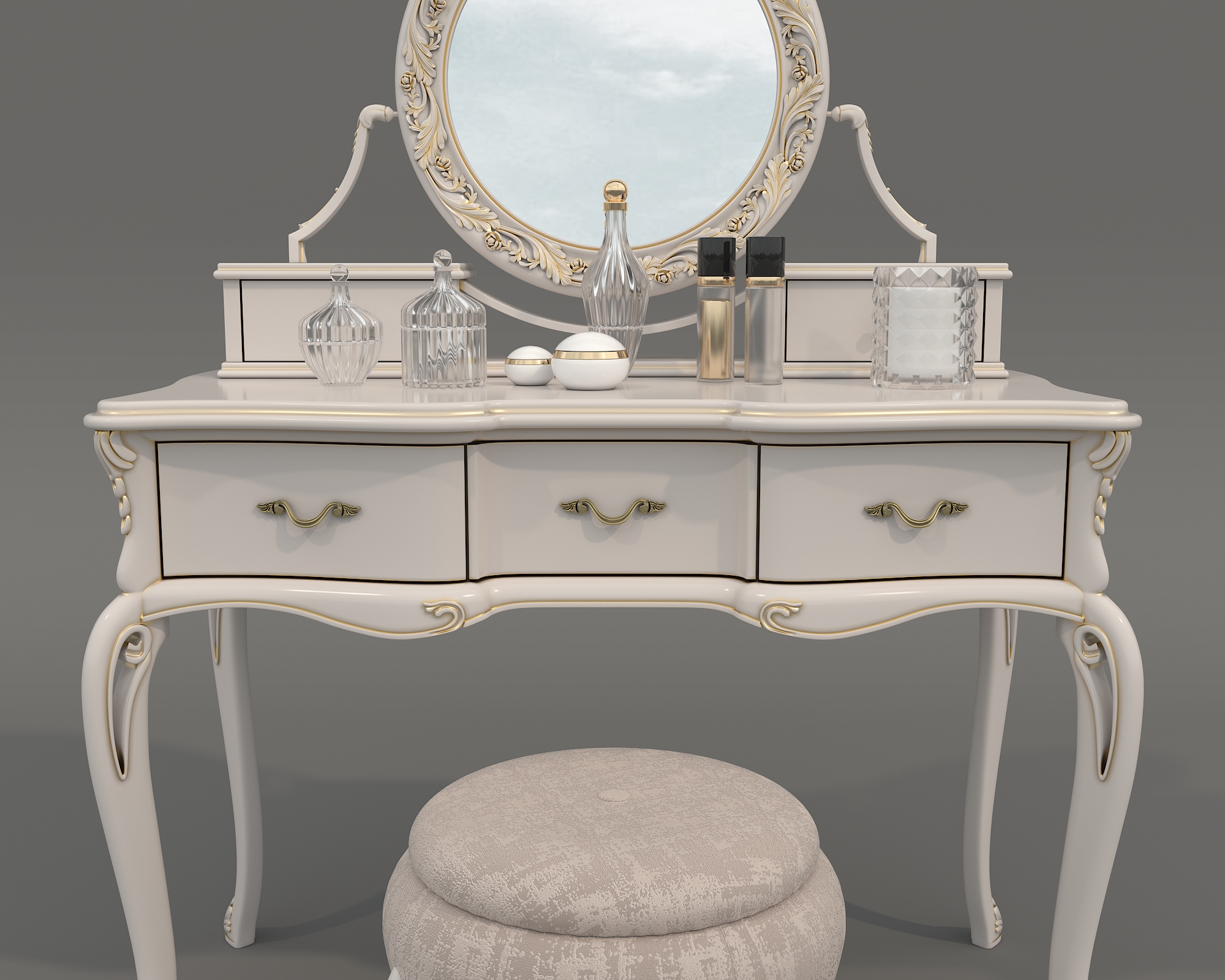 Classic European style Dressing Table 23 by nhattuankts | 3DOcean