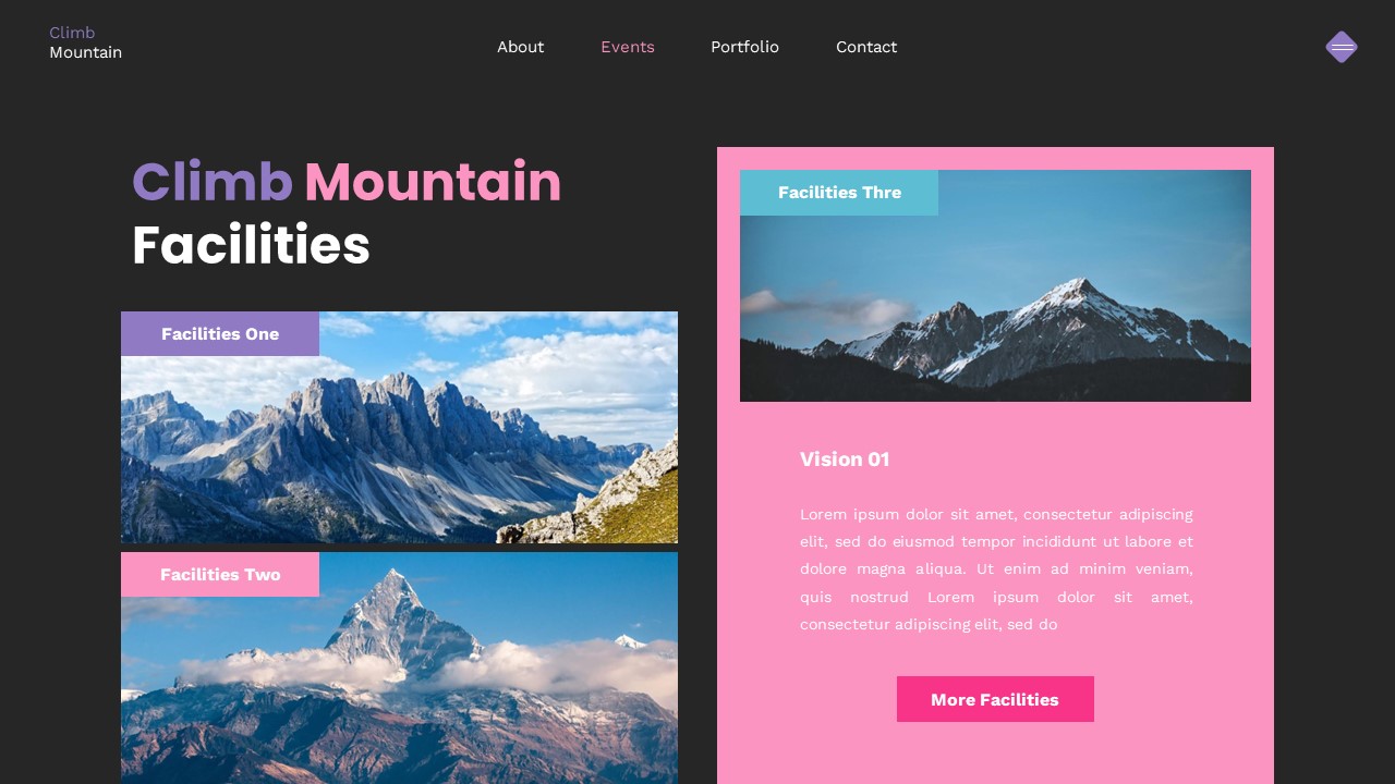 Climb Mountain - Mountain Google Slide Templates, Presentation Templates