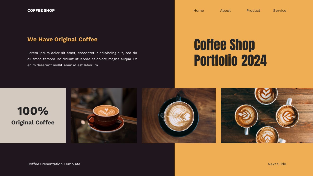 Coffee Shop - Coffee Google Slide Templates, Presentation Templates