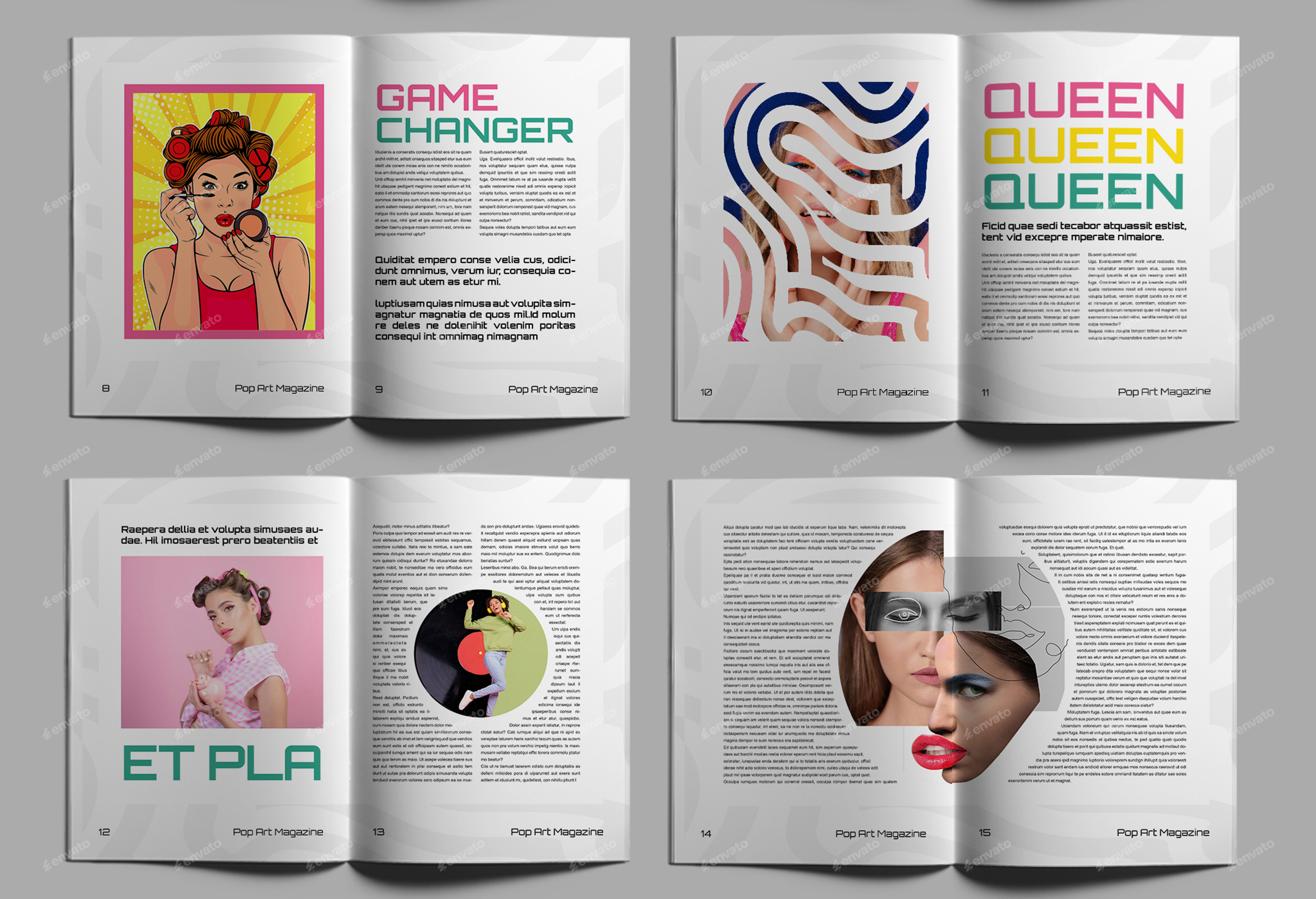 Pop Art Magazine Template, Print Templates | GraphicRiver
