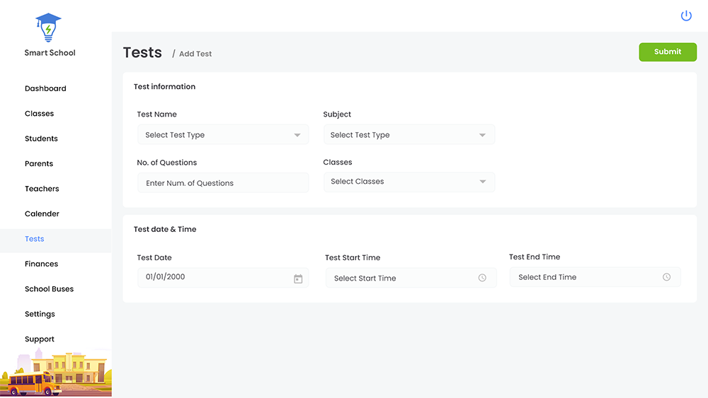 7 App Template| Students' Dashboard | School Bus Tracking| School ...
