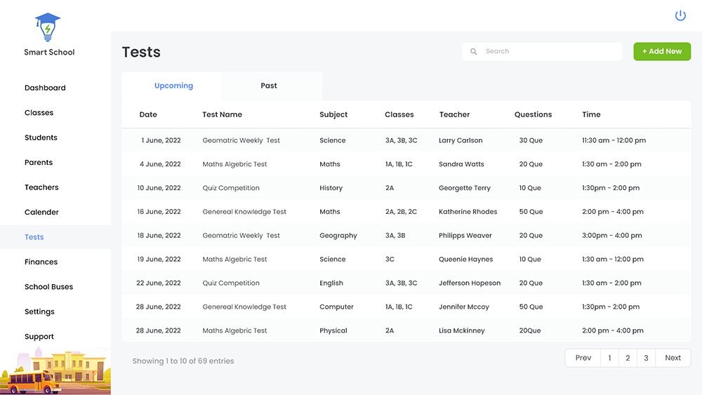 7 App Template| Students' Dashboard | School Bus Tracking| School ...