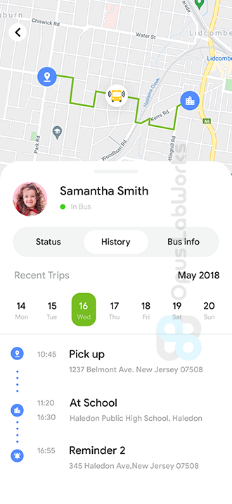 7 App Template| Students' Dashboard | School Bus Tracking| School ...