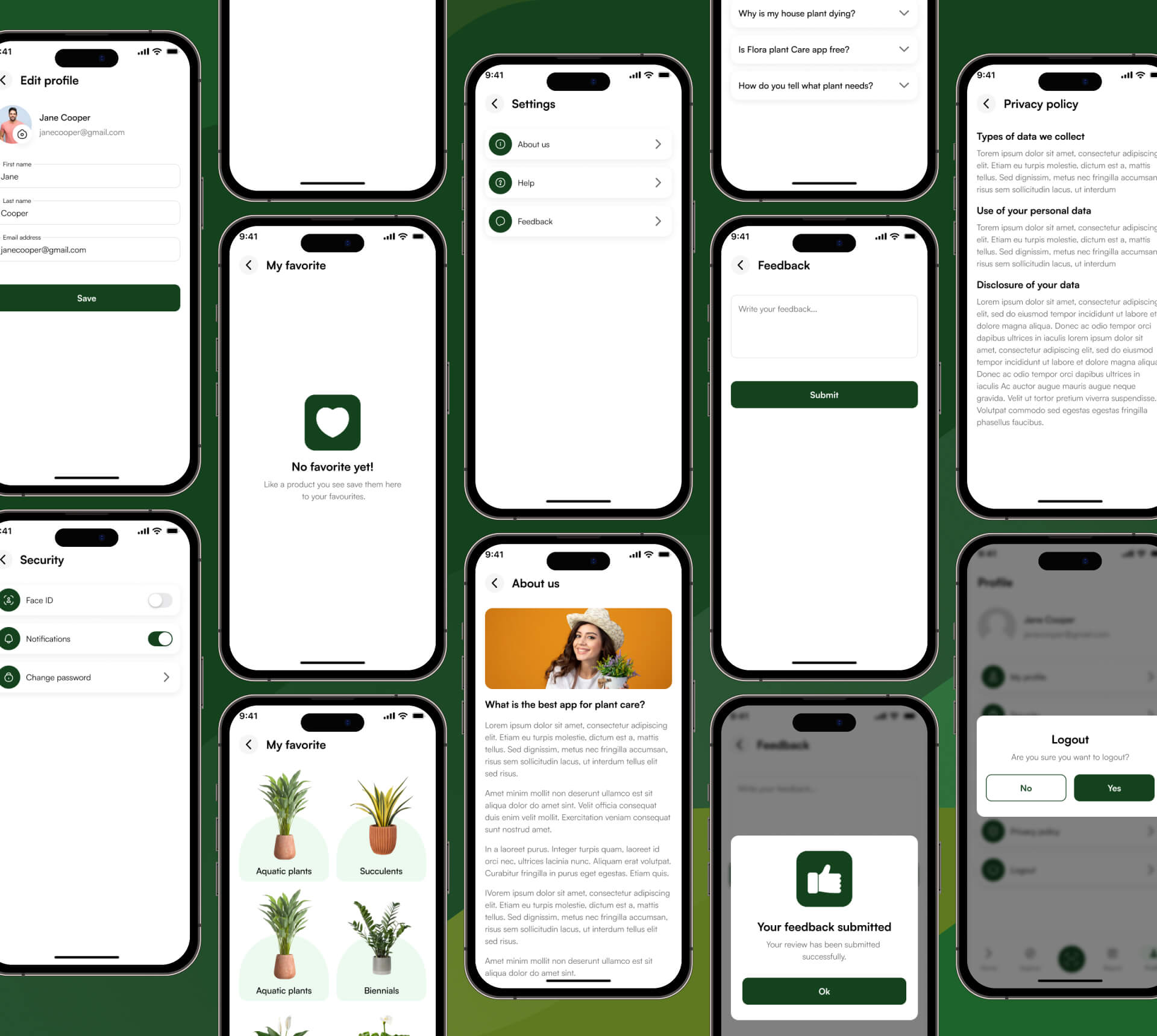 PlantCare App UI Template | Gardening Guide App in Flutter | EcoGrow App Template by rabbitcodedev