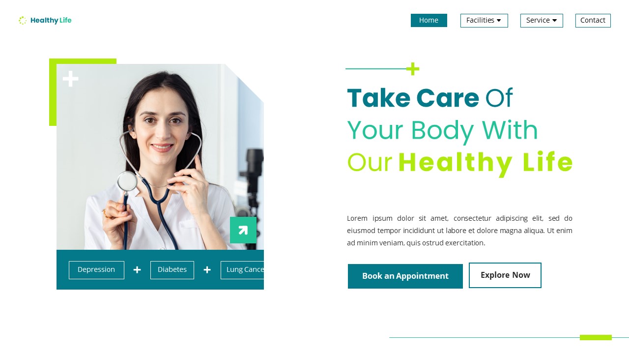 Healthy Life - Health Google Slide Templates, Presentation Templates