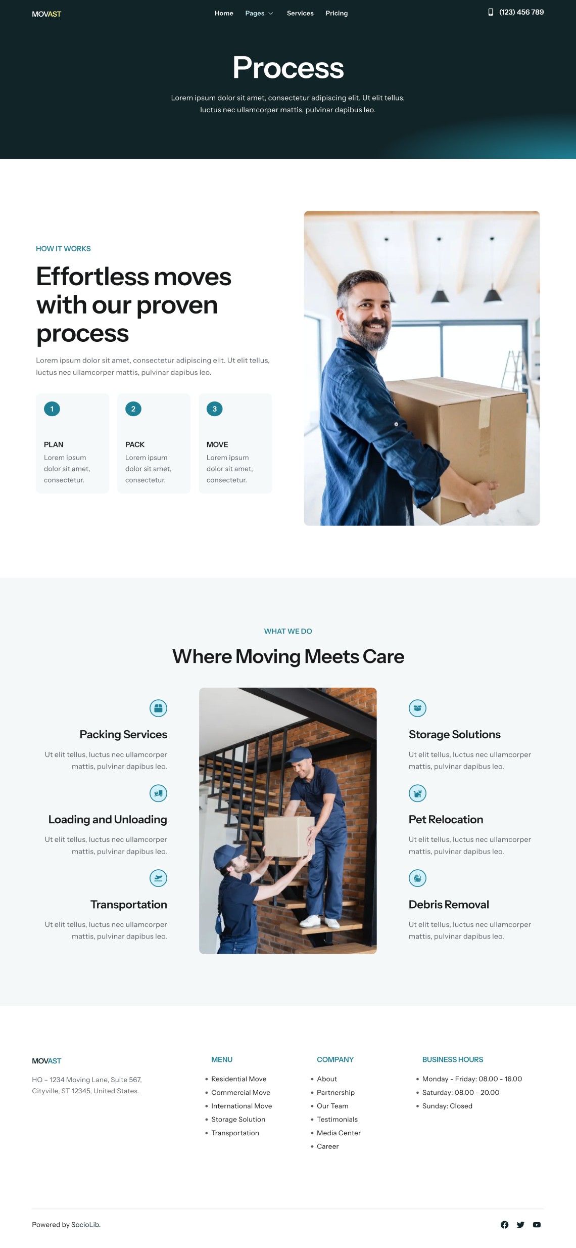 Movast - Moving & Relocation Services Elementor Template Kit by sociolib