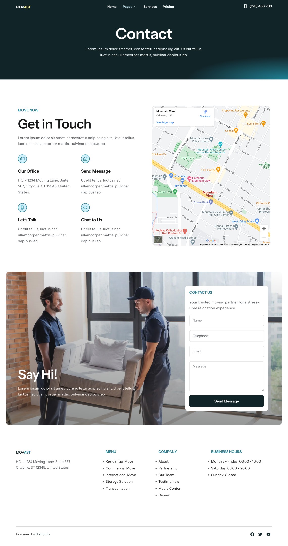 Movast - Moving & Relocation Services Elementor Template Kit by sociolib