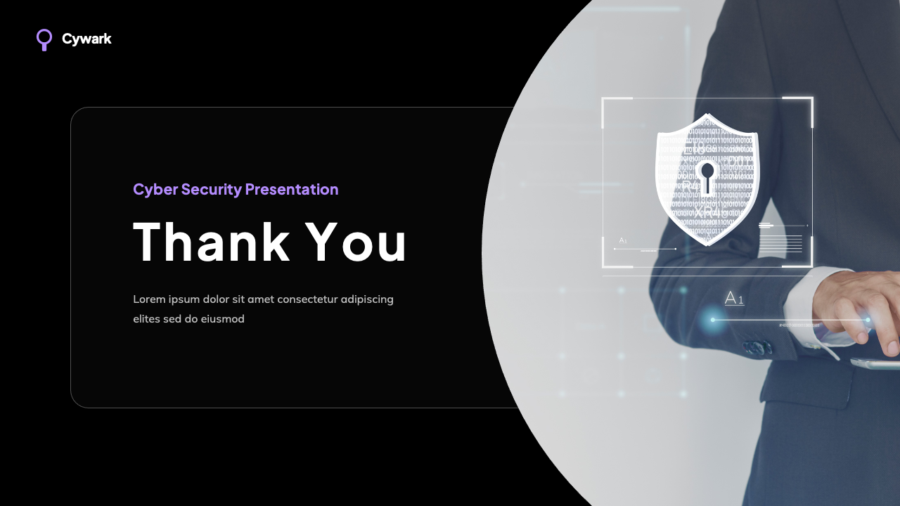 Cywark - Cyber Security PowerPoint Template, Presentation Templates