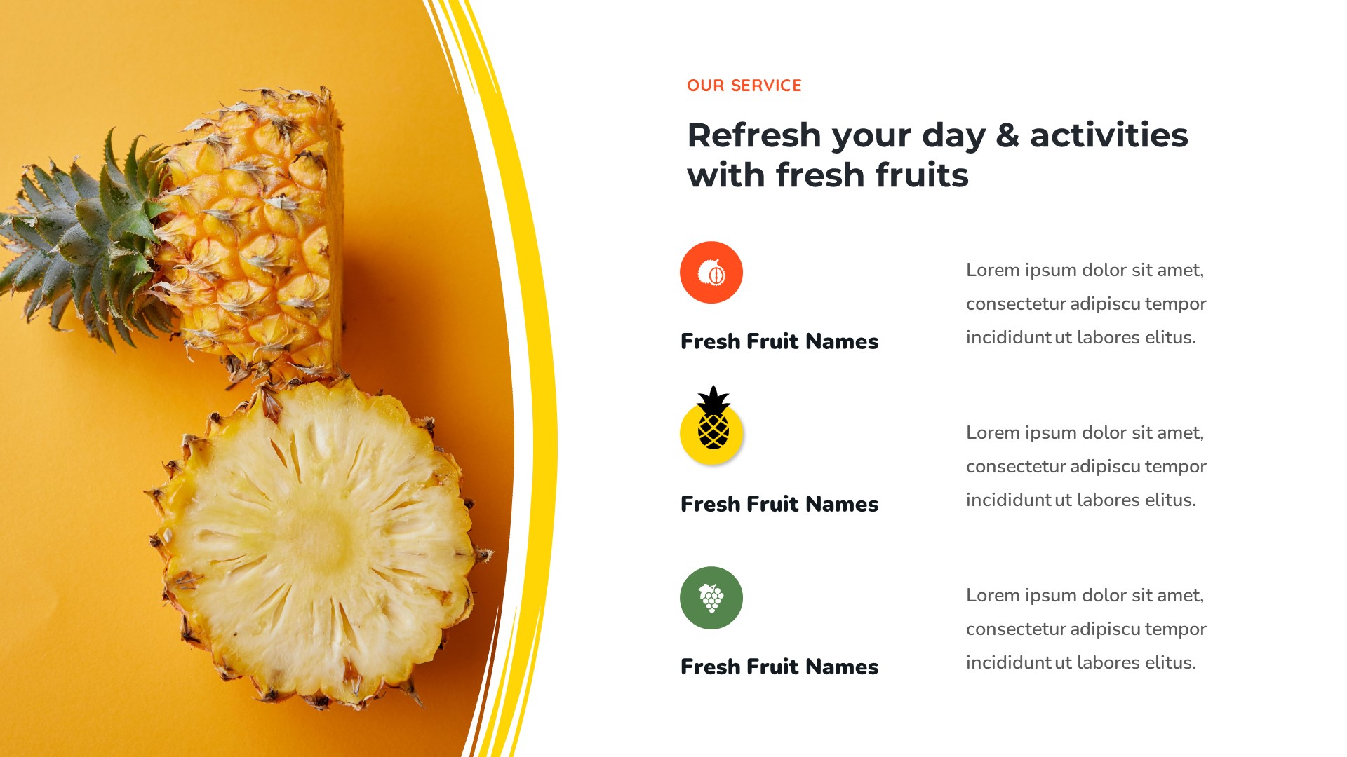 Fruidgo - Creative Fruit PowerPoint Template, Presentation Templates