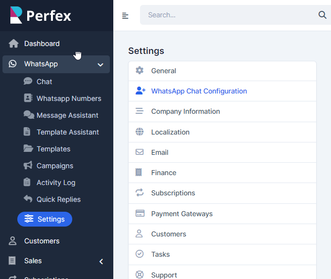 WhatsApp Official Cloud API Chat & Marketing module for Perfex CRM by themesic