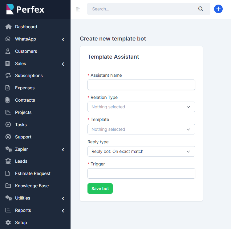 WhatsApp Official Cloud API Chat & Marketing module for Perfex CRM by themesic